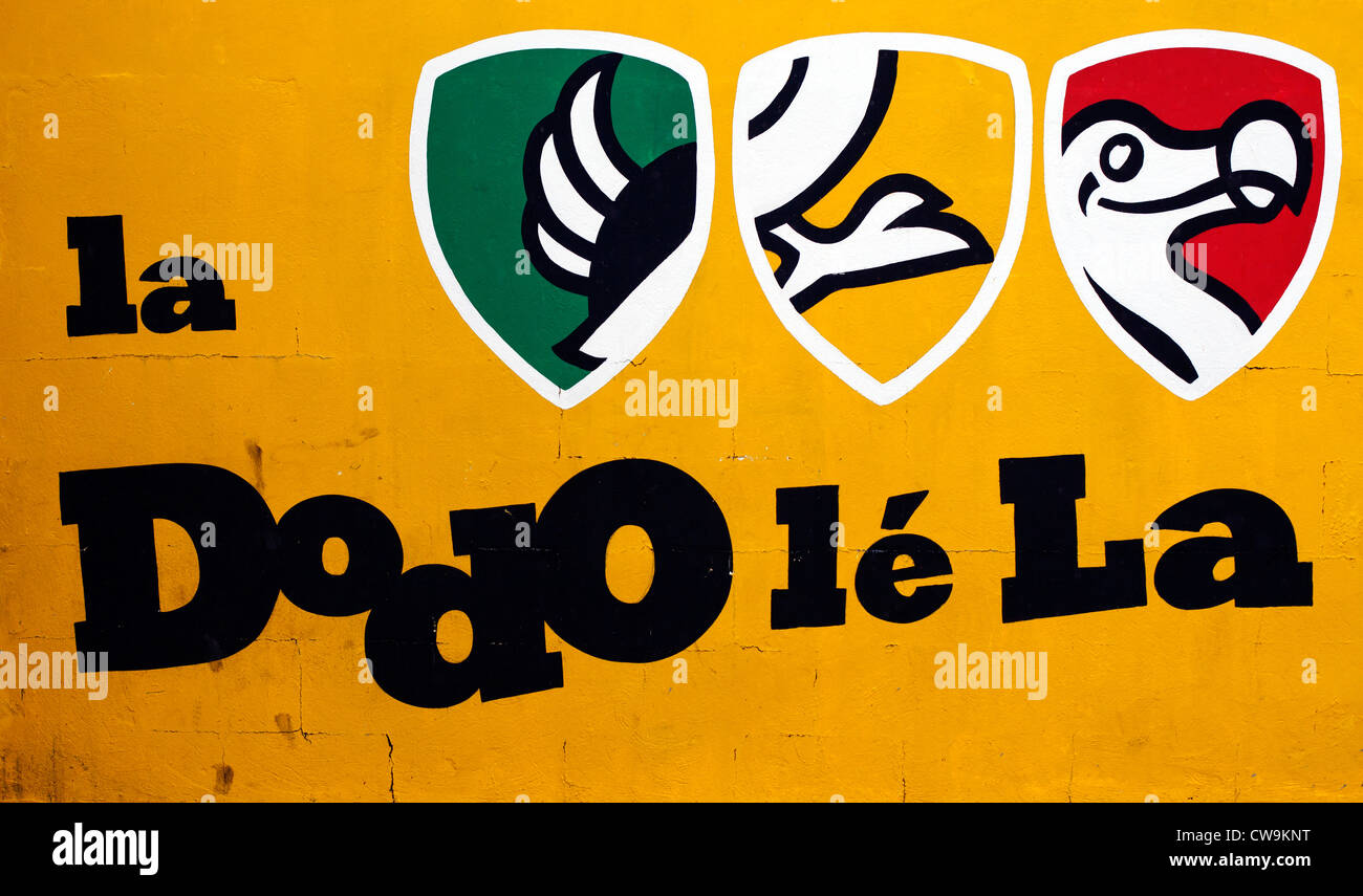 Dodo Beer advertisement sign, Ile de la Réunion Stock Photo - Alamy
