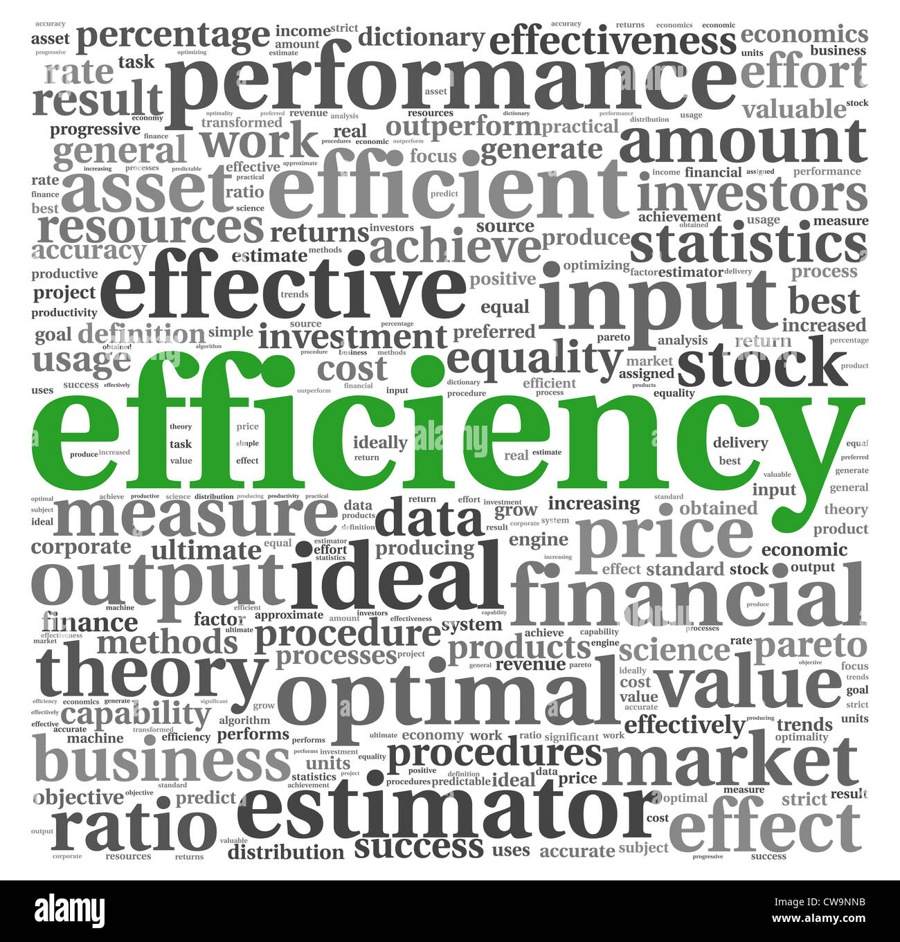 Efficiency concept in word tag cloud on white background Stock Photo ...