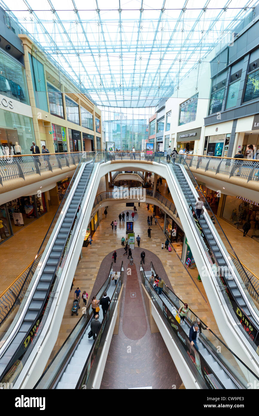 The interior of The Bullring Shopping Centre, Birmingham, West Midlands ...