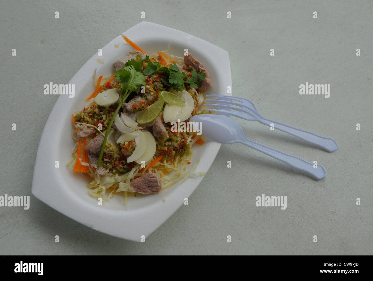 moo manao ( pork salad thai style with lime sauce Stock Photo - Alamy