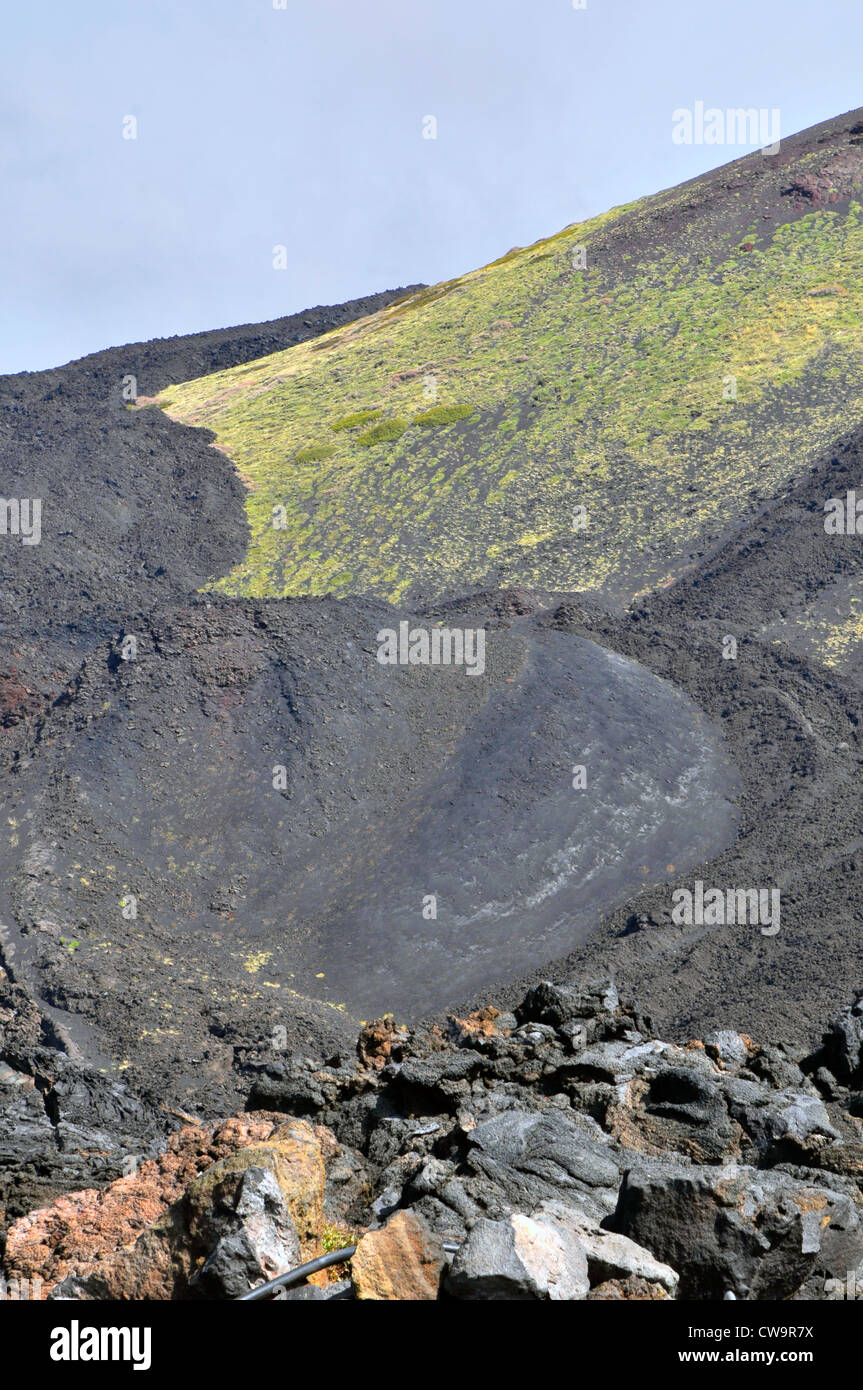Mt. Etna Lava Rock Volcano Taormina Sicily Mediterranean Sea Island ...