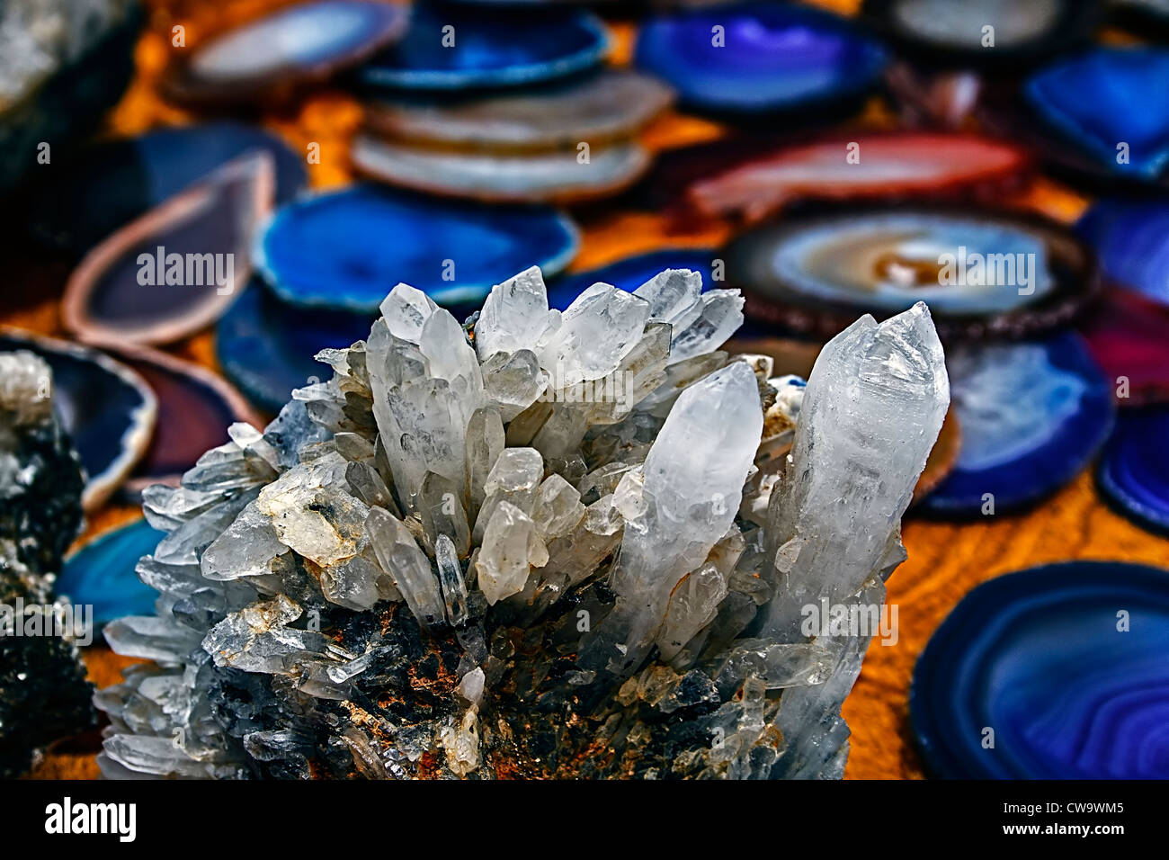 Mineral crystals and stones in various structures Stock Photo - Alamy