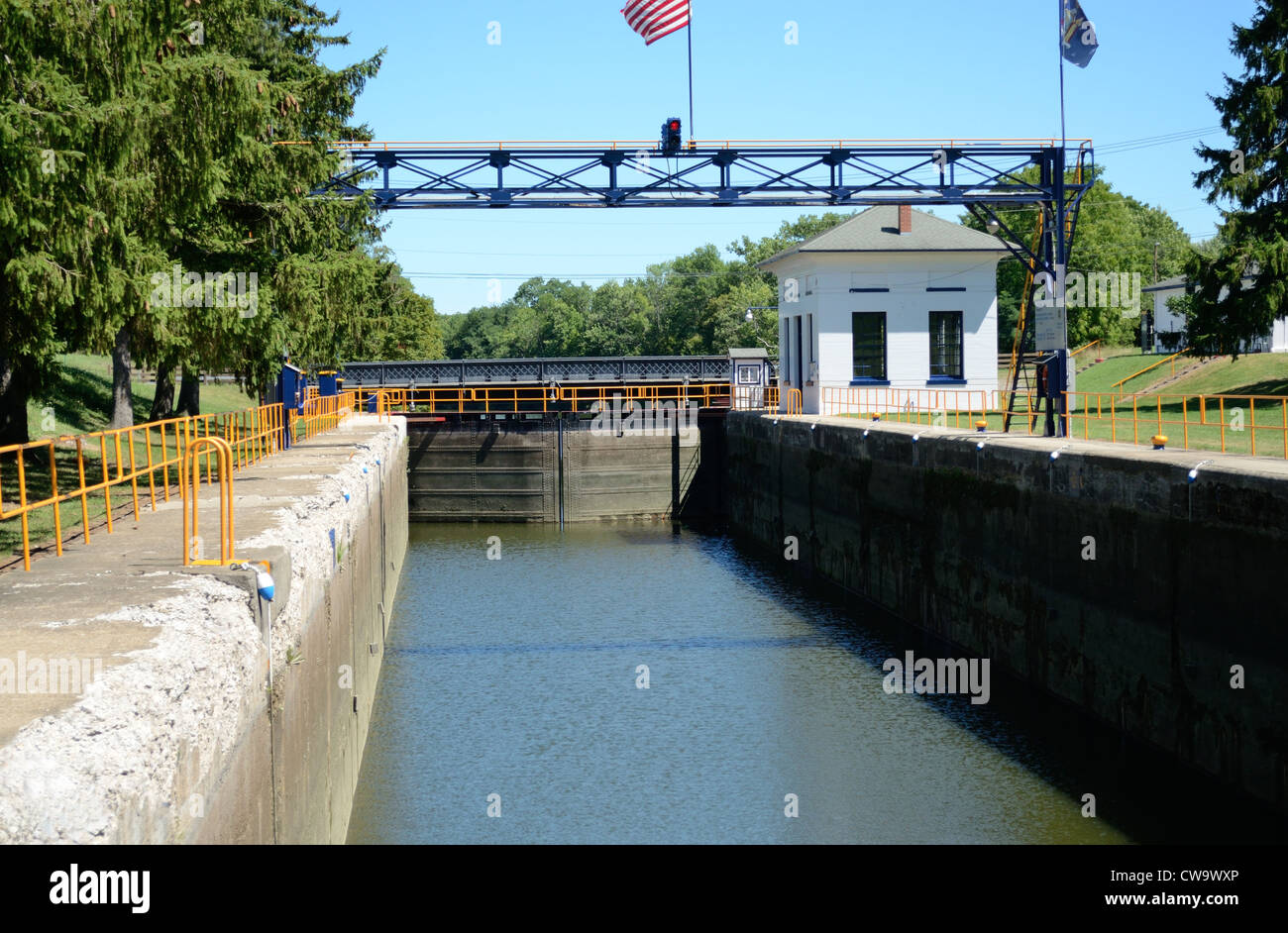 Erie Canal lock in NY State US Stock Photo - Alamy