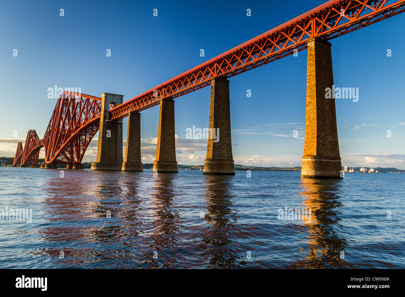Old steel bridge in Scotland at sunset Stock Photo - Alamy