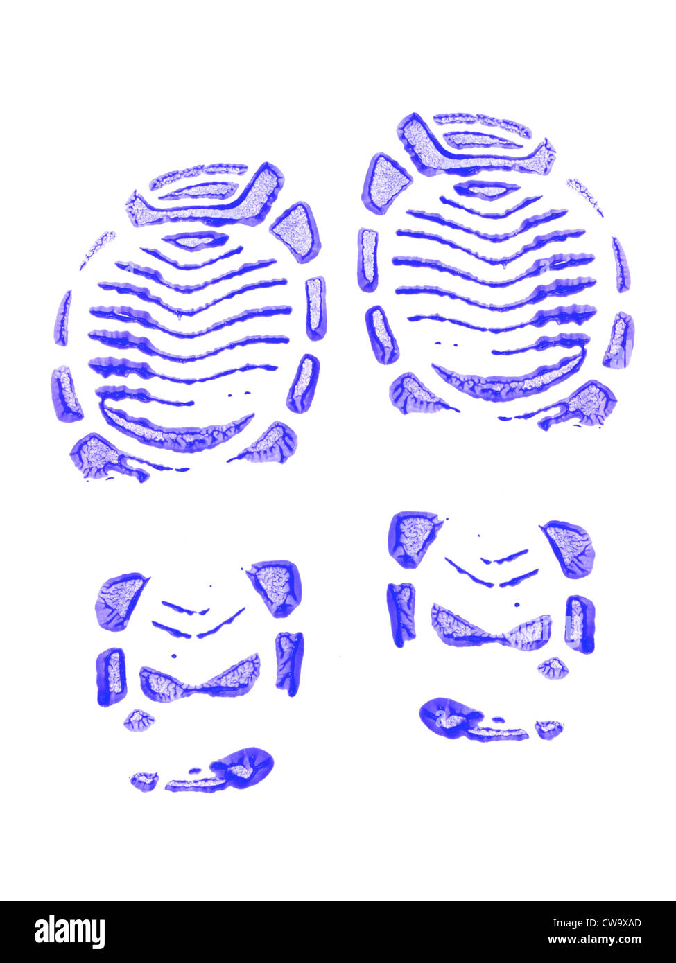 A boot print isolated against a white background Stock Photo - Alamy