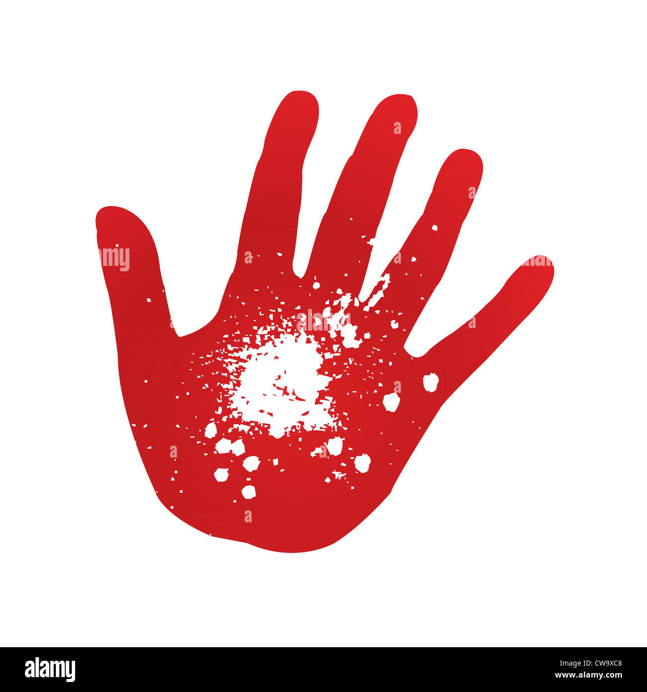 Hand prints on a white background Stock Photo - Alamy