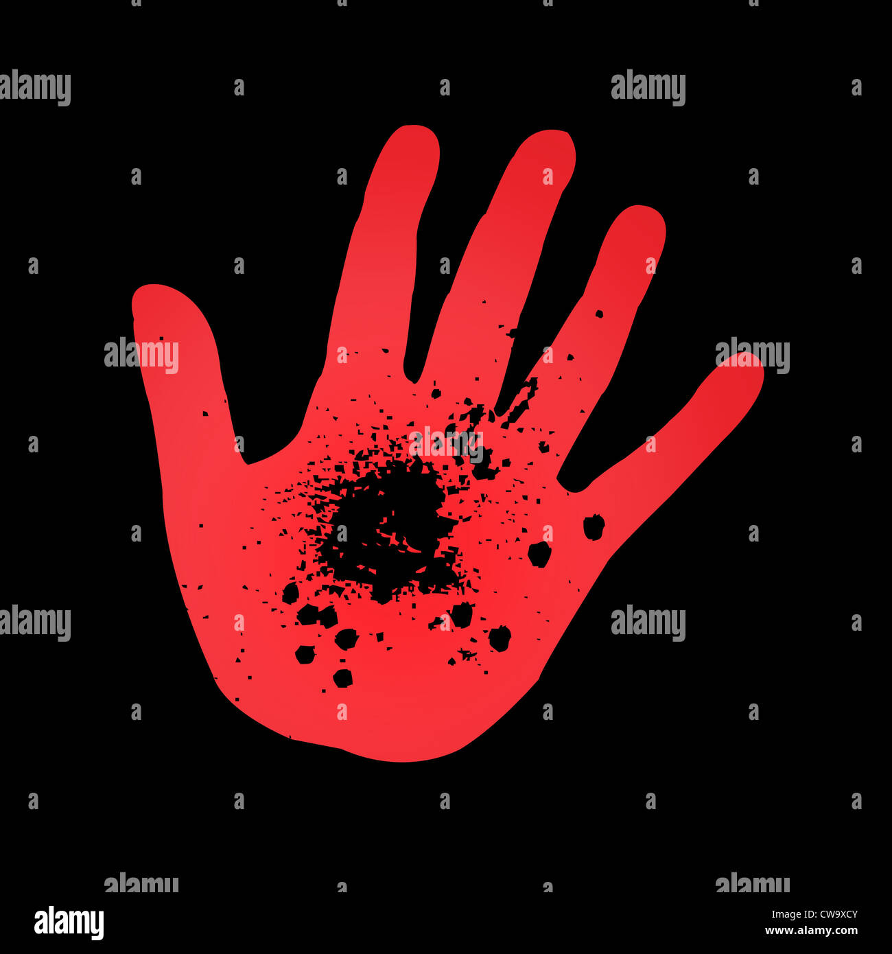 Hand prints on a white background Stock Photo - Alamy