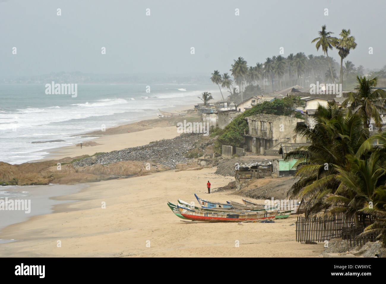 Shoreline in Cape Coast, Ghana Stock Photo - Alamy