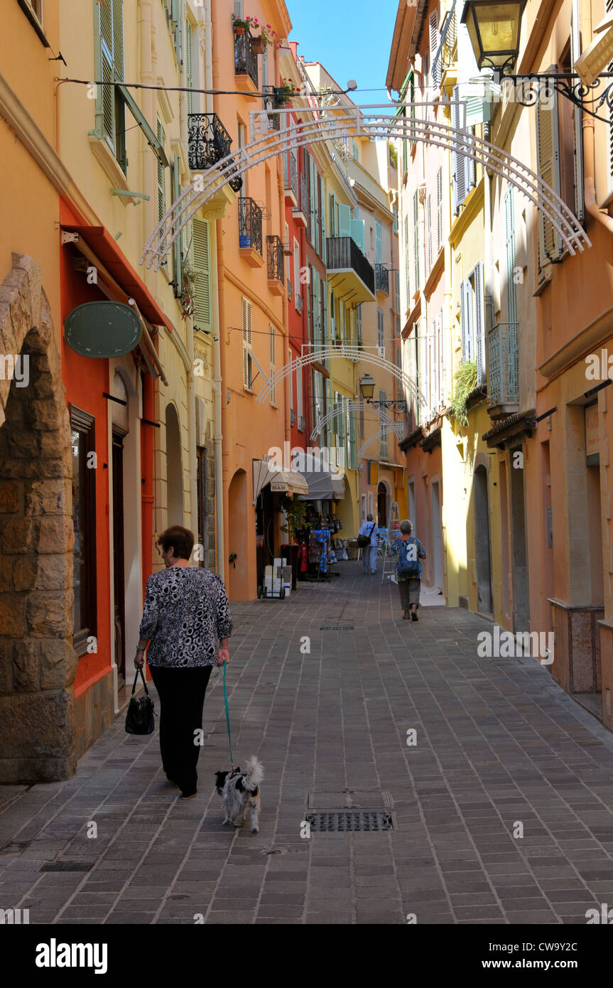 Narrow Street Shopping Monte Carlo Monaco Principality French Riviera ...