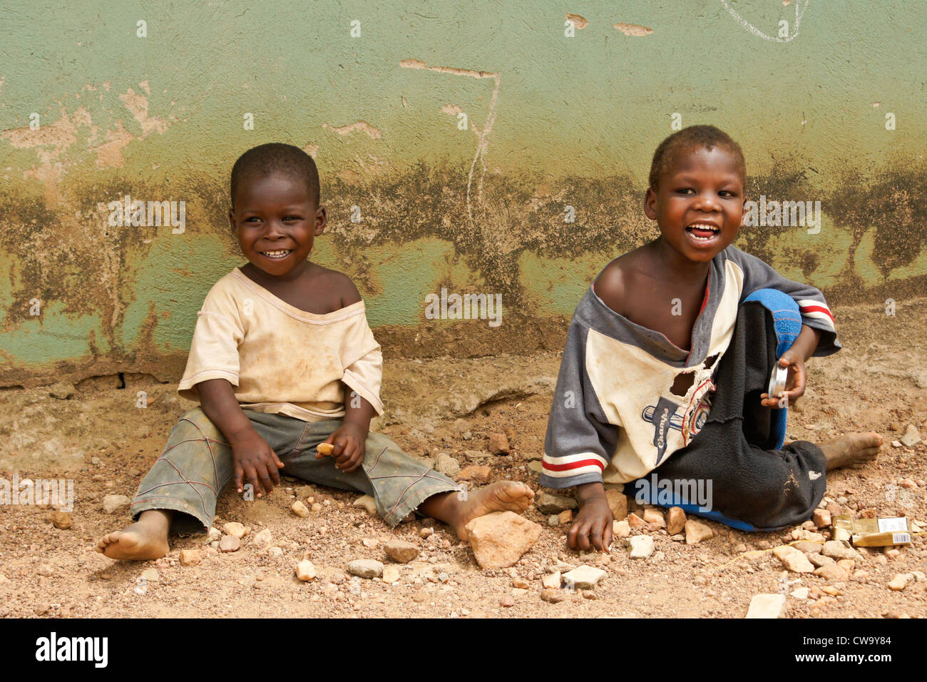 Two cute little boys in Maluwe, Ghana Stock Photo - Alamy