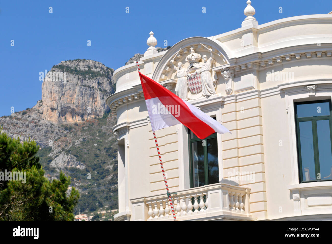 Flag National Consulate Monte Carlo Monaco Principality French Riviera ...