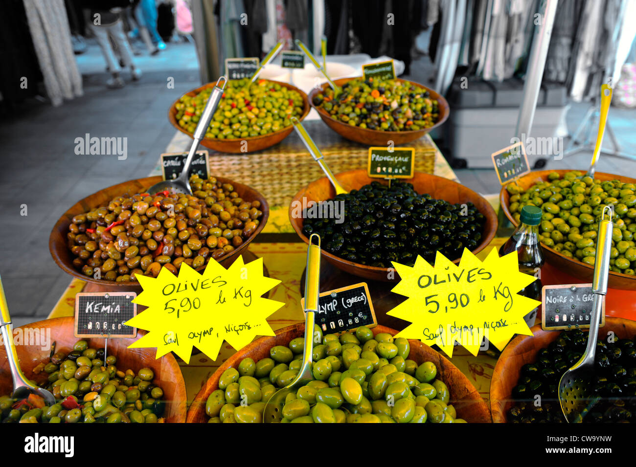 Olives Display Farmer's Market Toulon France French Riviera ...