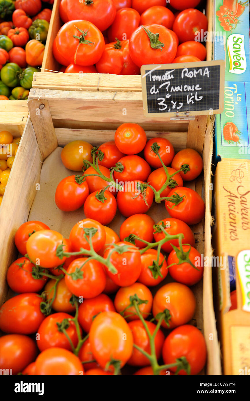 Red Tomatoes Display Market Toulon France French Riviera Mediterranean ...