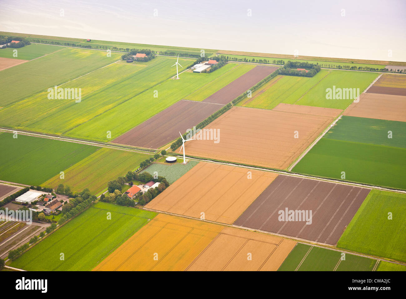 Farm landscape windmill above hi-res stock photography and images - Alamy