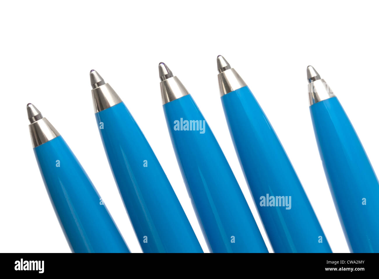 Blue Ballpoint Pen Isolated On White background Stock Photo - Alamy