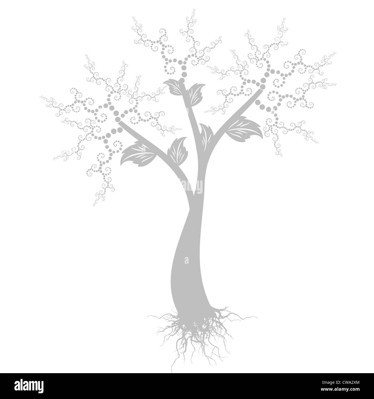Beautiful art tree isolated on white background Stock Photo - Alamy