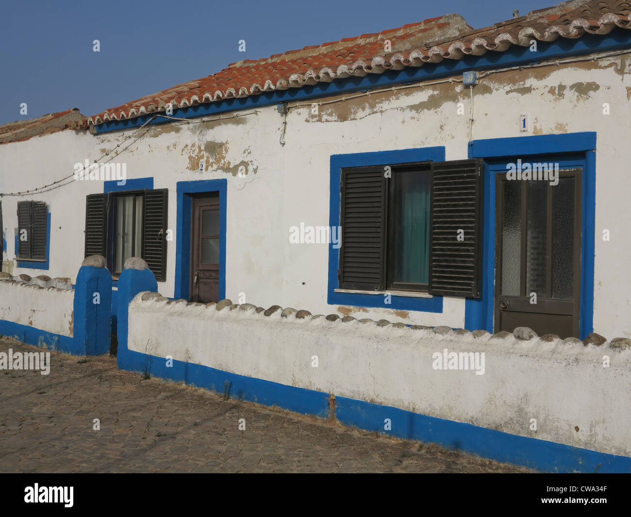 Traditional house in a village in the Alentejo, Portugal Stock Photo ...