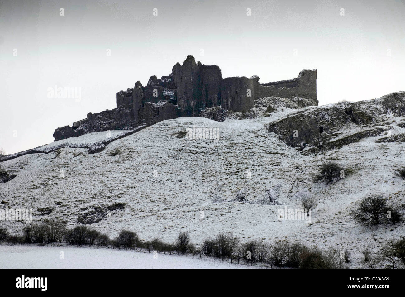 Weather old ancient monument cadw hilltop hi-res stock photography and ...