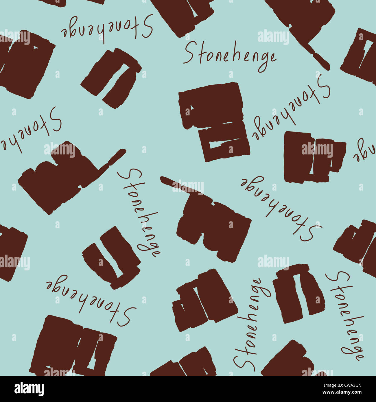 Seamless pattern from Stonehenge stones. Vector illustration Stock ...