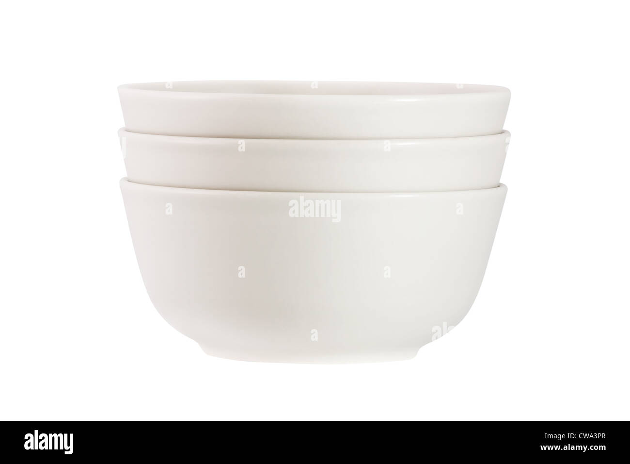 Stack of bowls isolated on white background Stock Photo - Alamy