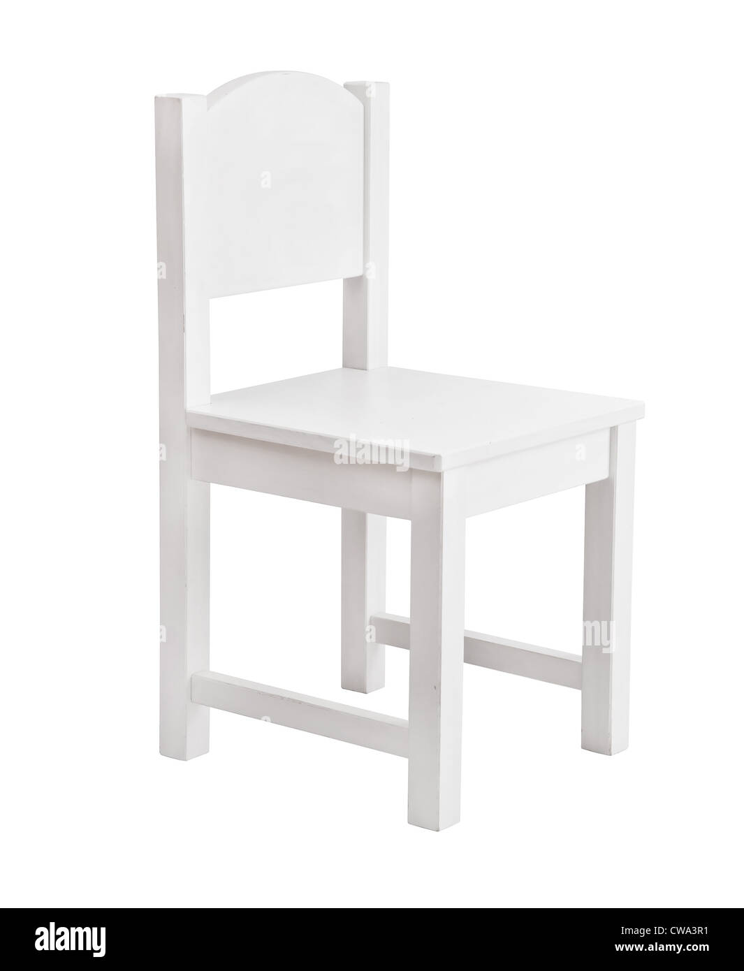 White chair isolated on white background Stock Photo - Alamy
