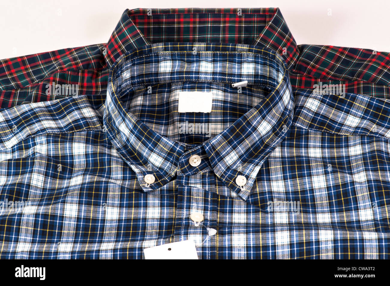 Red and Blue color shirt for men in checked pattern Stock Photo - Alamy