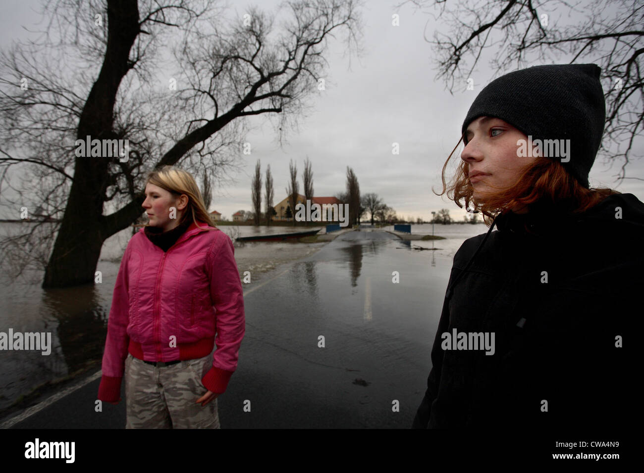 Woman water flood germany hi-res stock photography and images - Alamy