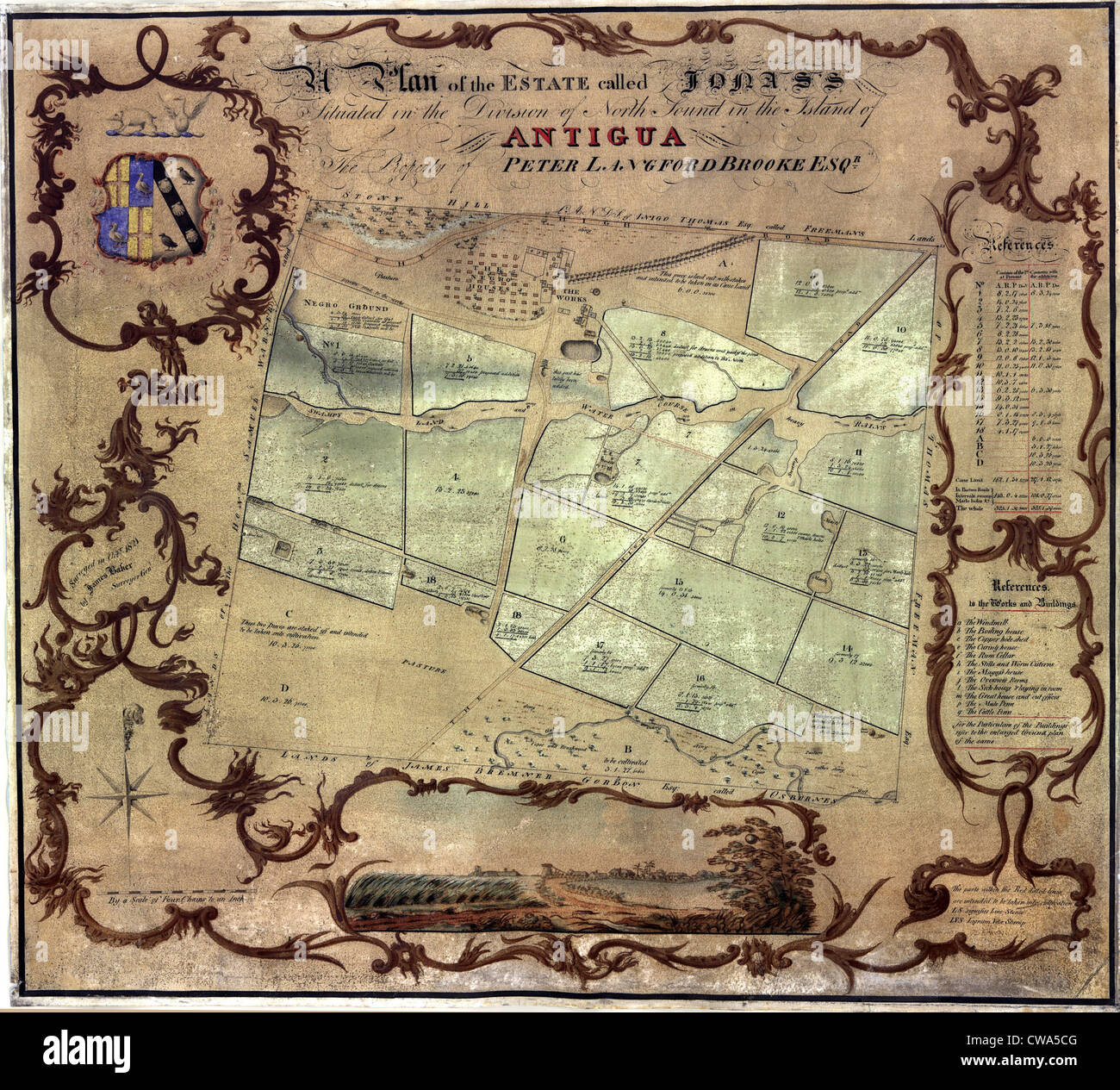 A plan of an English colonist's estate called in the island of Antigua ...