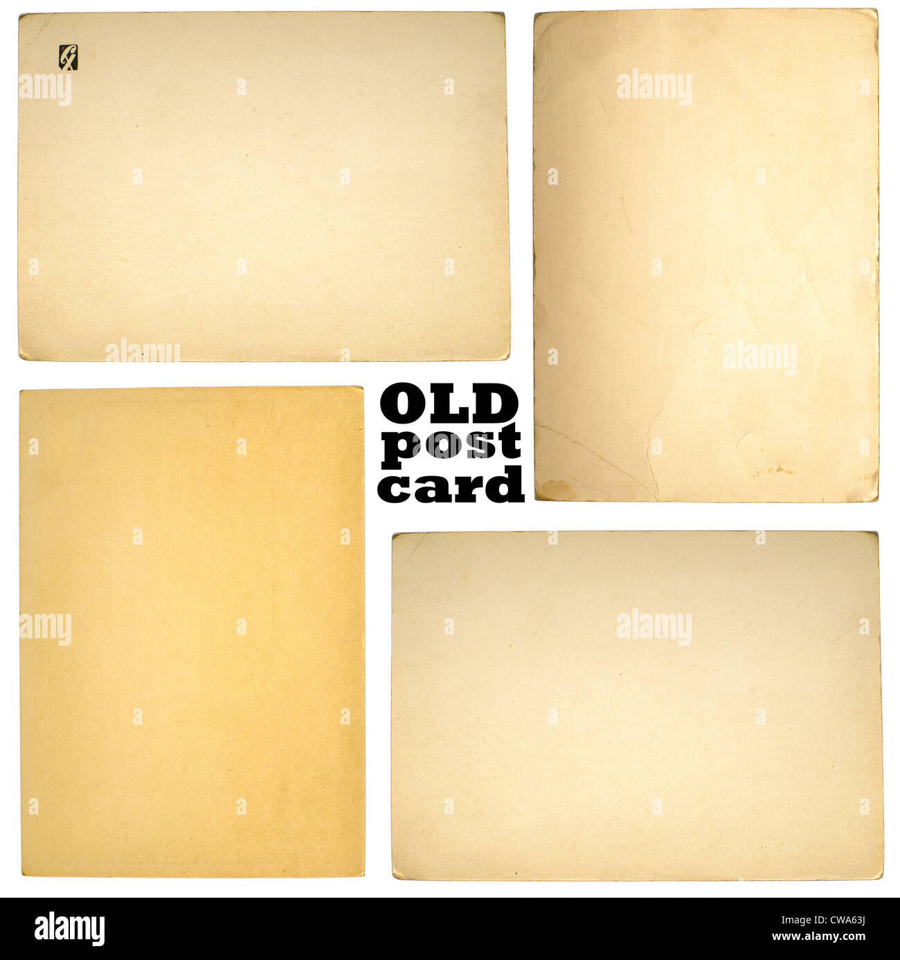Old paper sheets isolated on white background Stock Photo - Alamy