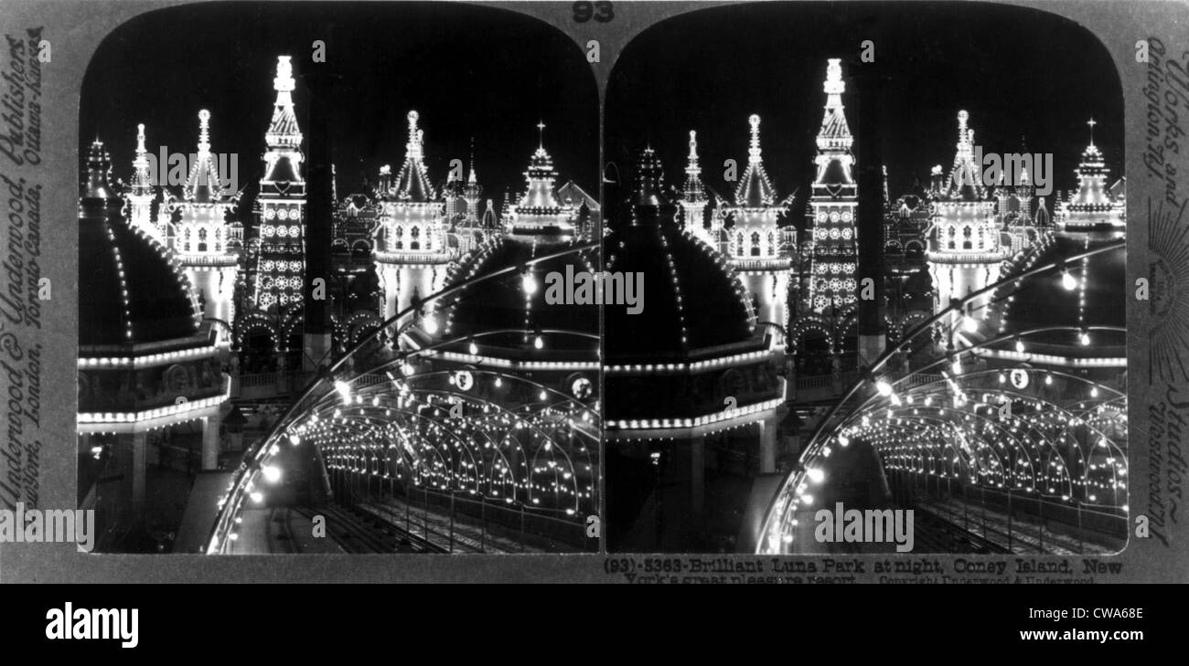 Coney Island, Luna Park (3D slide). Courtesy: CSU Archives / Everett ...
