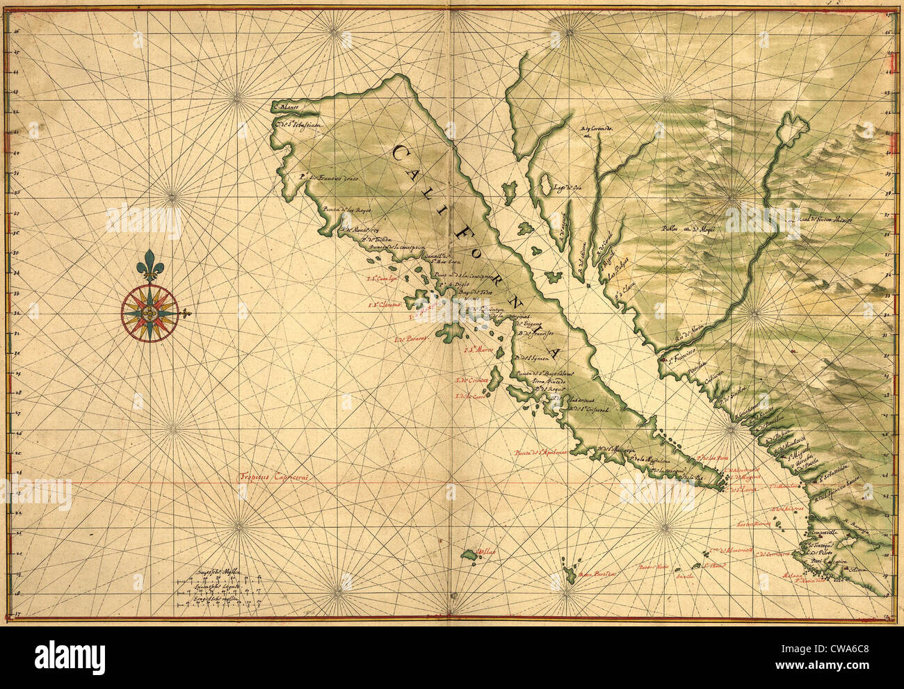 Spanish map california hi-res stock photography and images - Alamy