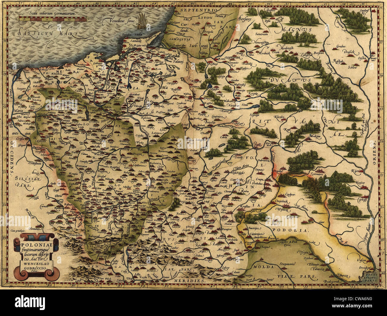 1570 map of Poland. Poland's political boundaries have changed ...