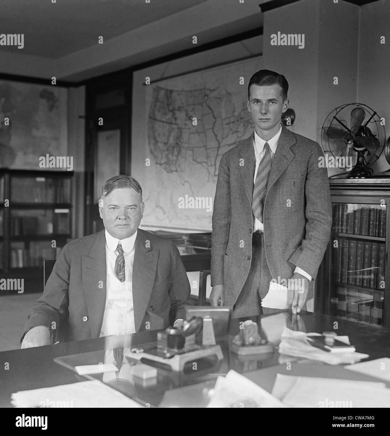 Sec. of Commerce Herbert Hoover (1874-1964) with his son, Allen, Aug 11 ...