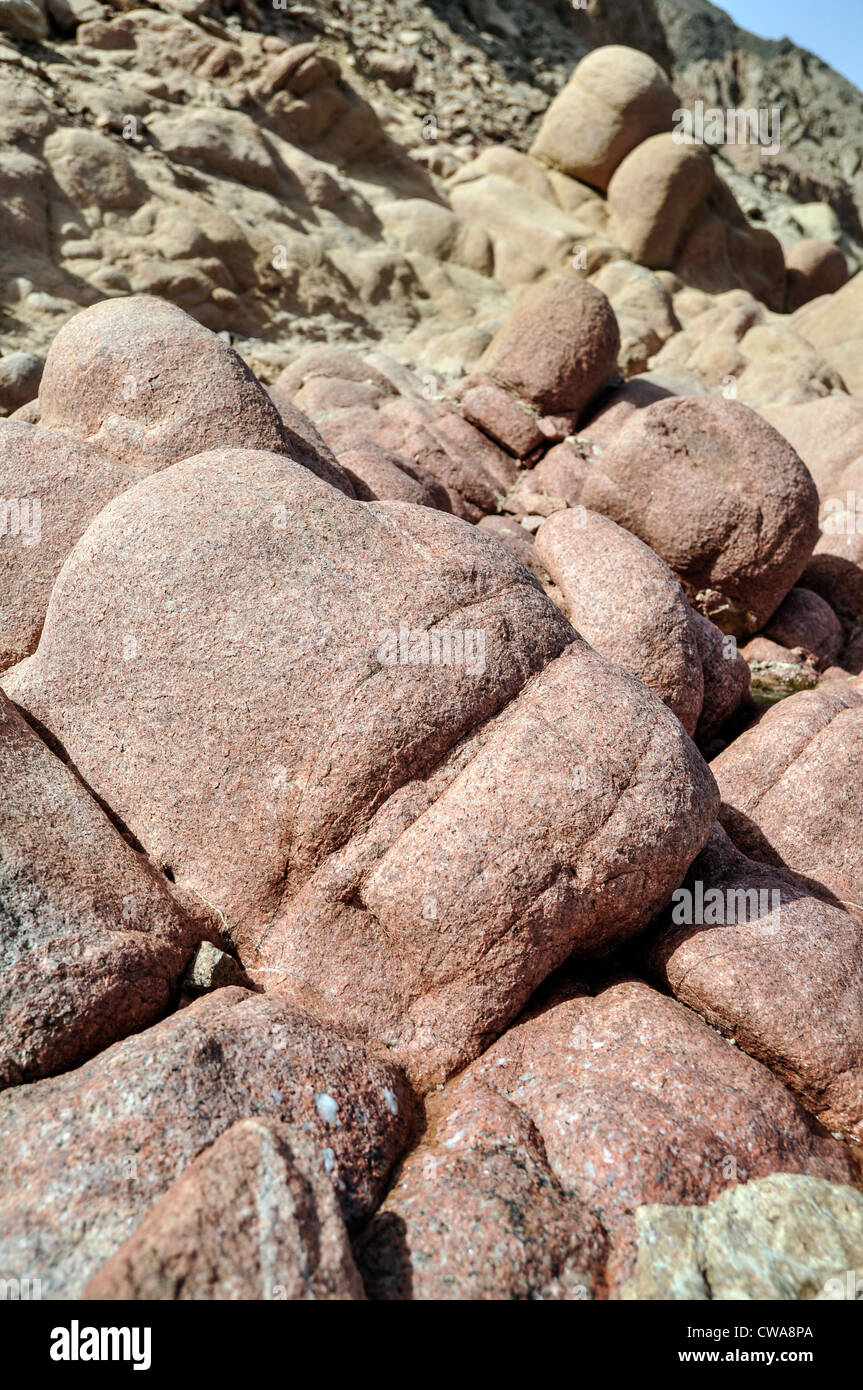 bizzare shape of rocks on the beach of Red sea Stock Photo - Alamy