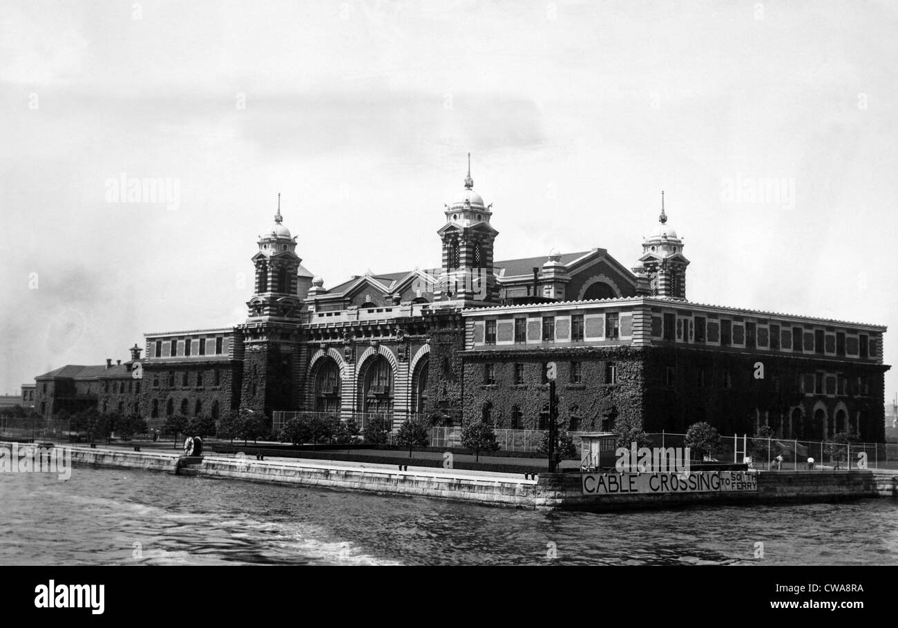 Ellis Island, after immigration processing ended. New York City, circa ...