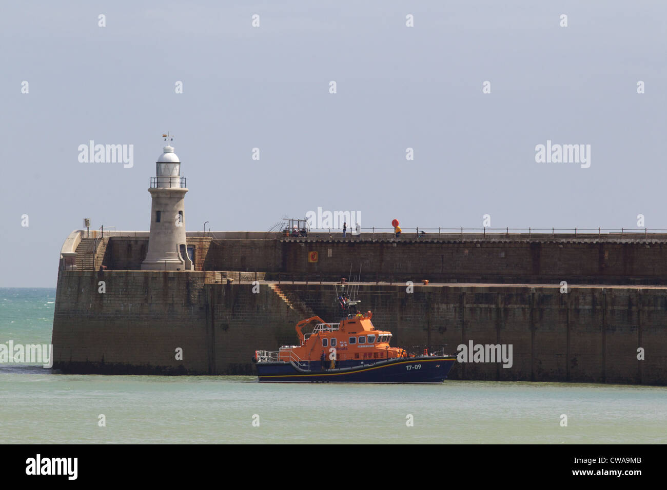 Dover Lifeboat at Folkestone harbour Stock Photo - Alamy