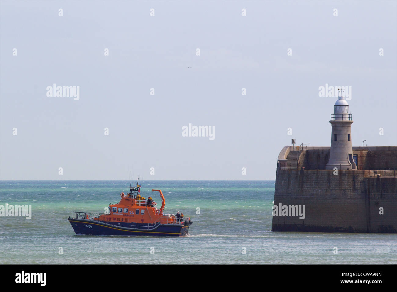 Dover lifeboat at Folkestone Harbour Stock Photo - Alamy