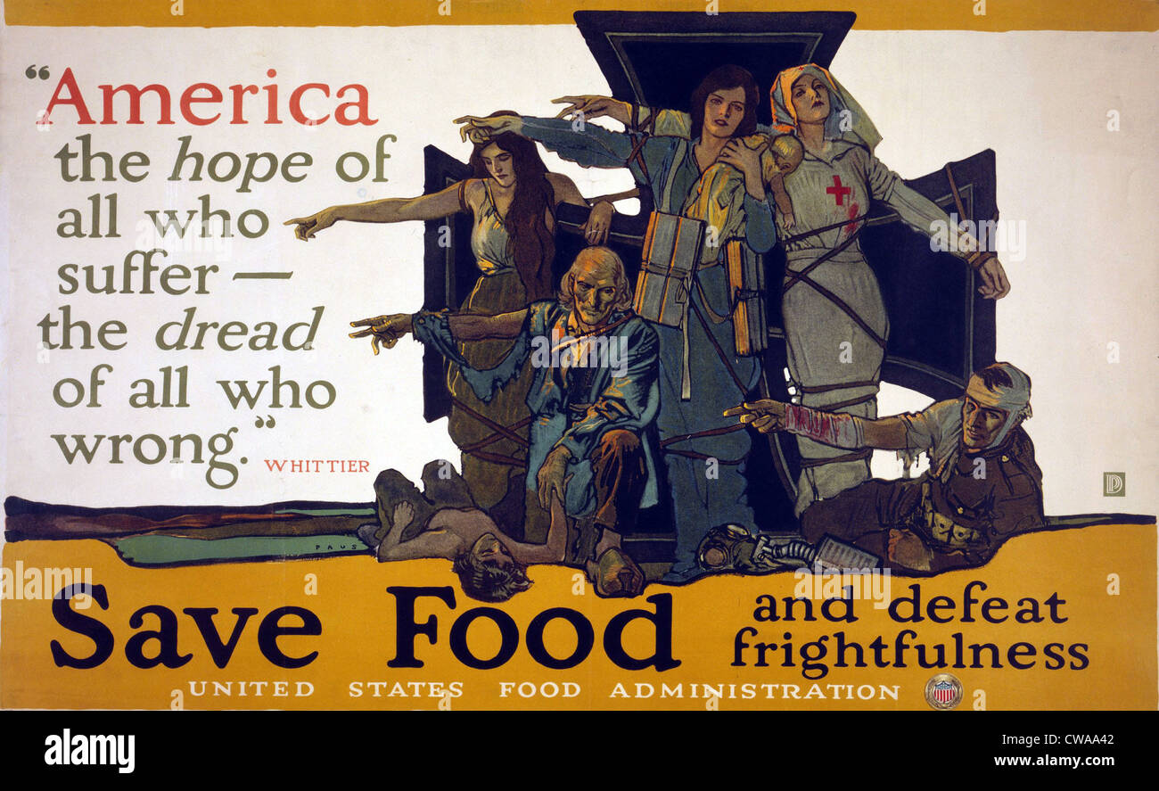 World War I poster using the poetry of John Greenleaf Whittier (1807 ...