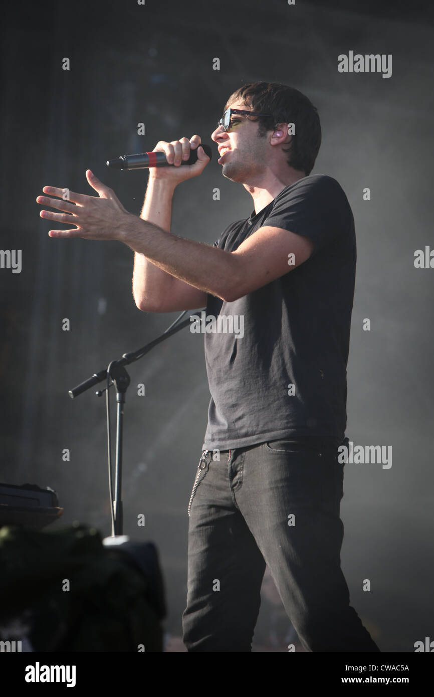 Example performing live on stage at V Festival in Hylands Park ...