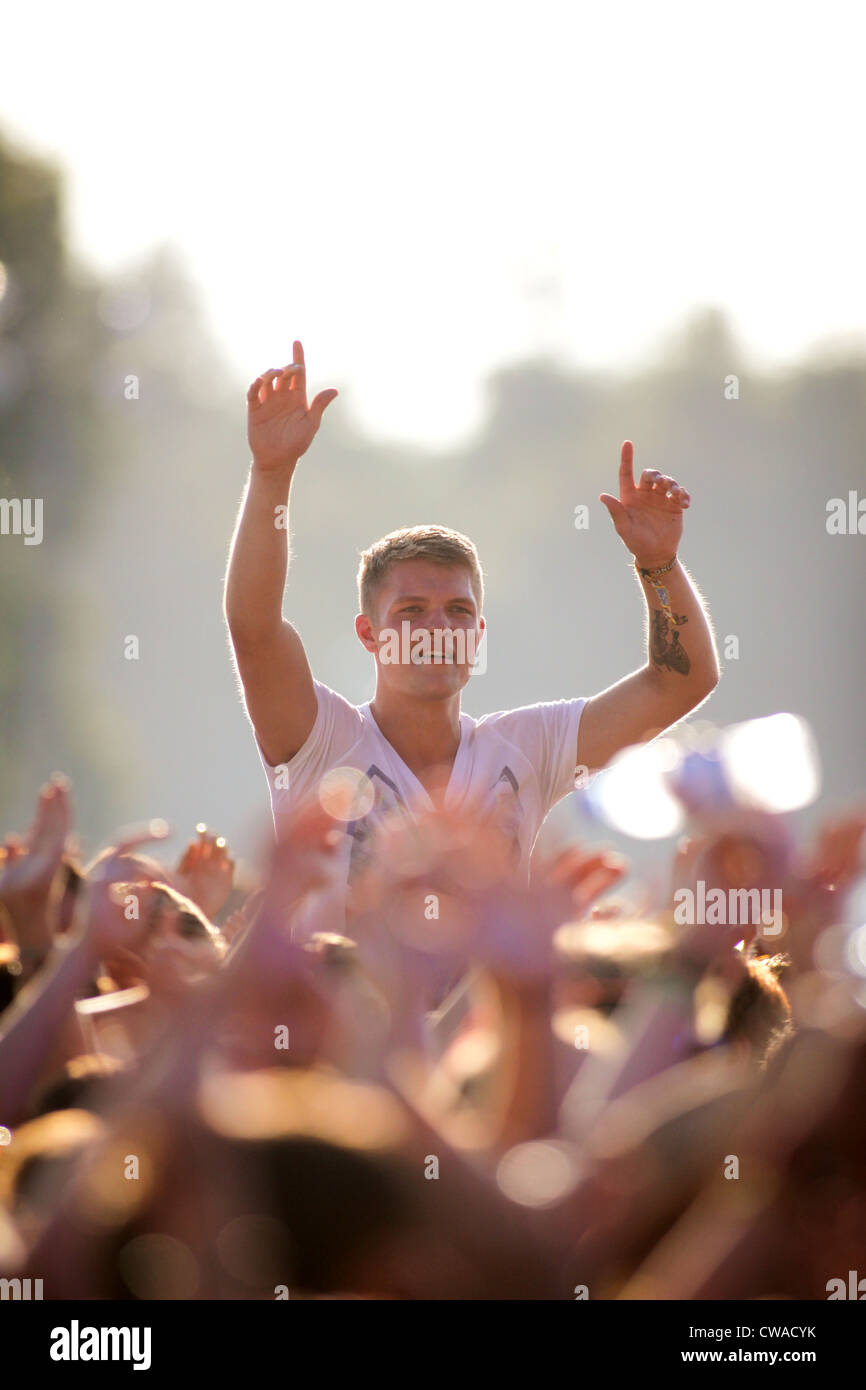 Boy cheering on stadium hi-res stock photography and images - Alamy