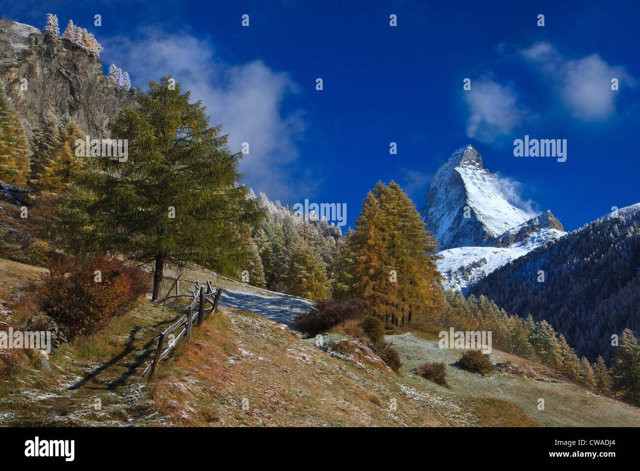 Autumn in Zermatt, Switzerland Stock Photo - Alamy