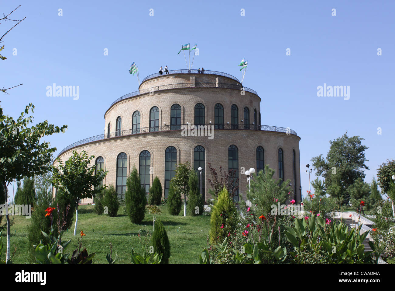 Uzbekistan. Tashkent. Spiral building near Chorsu Market Stock Photo ...