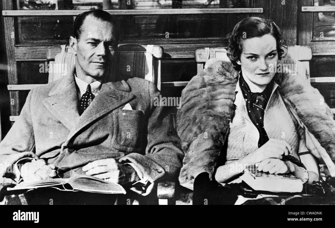 Newlyweds James H.R. Cromwell and Doris Duke on their honeymoon in ...