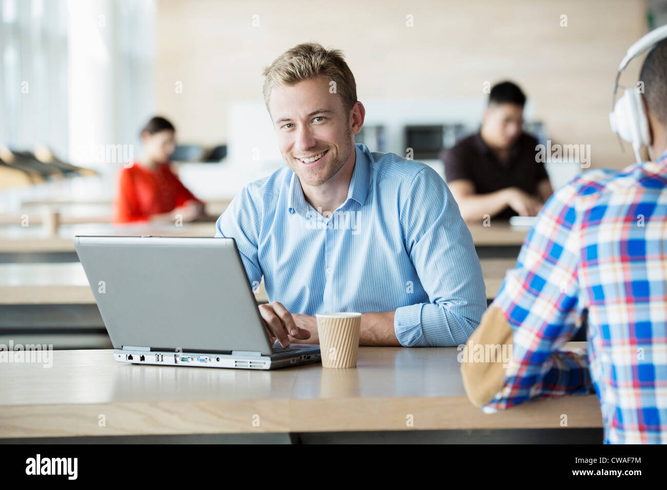 Office canteen table top hi-res stock photography and images - Alamy