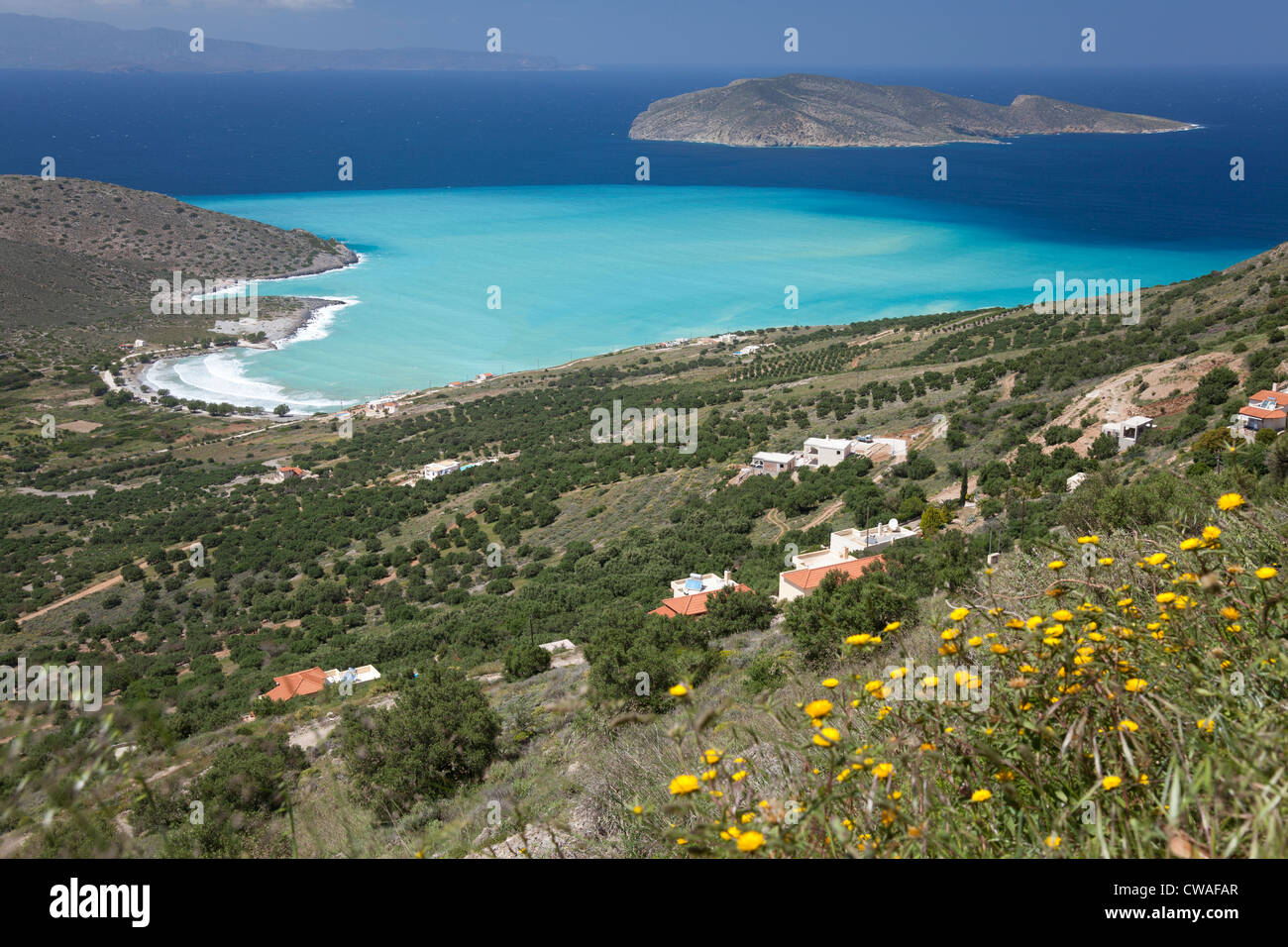 Ile Psira from the E75 road, Crete, Greece Stock Photo - Alamy