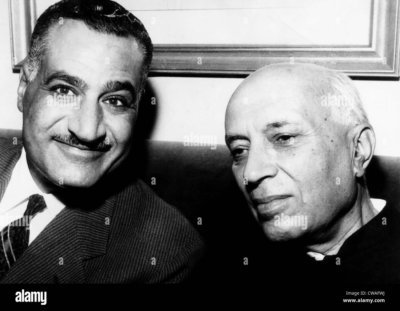 President of the United Arab Republic Gamal Abdel Nasser and Prime ...