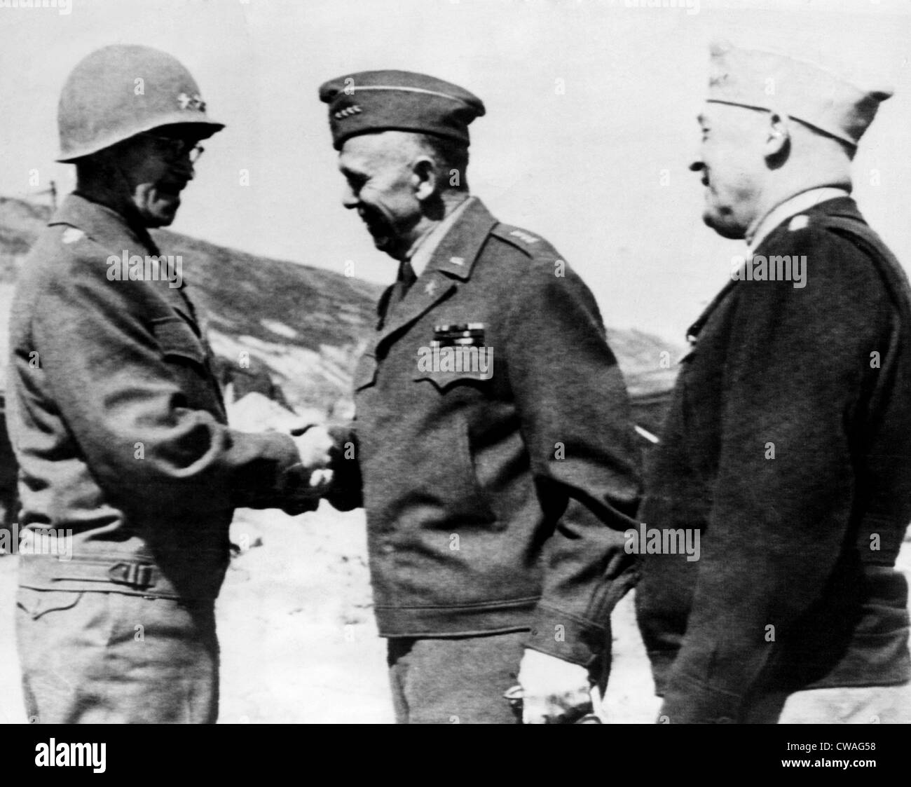 U.S. Army Field Commander General Omar Bradley, General George C ...