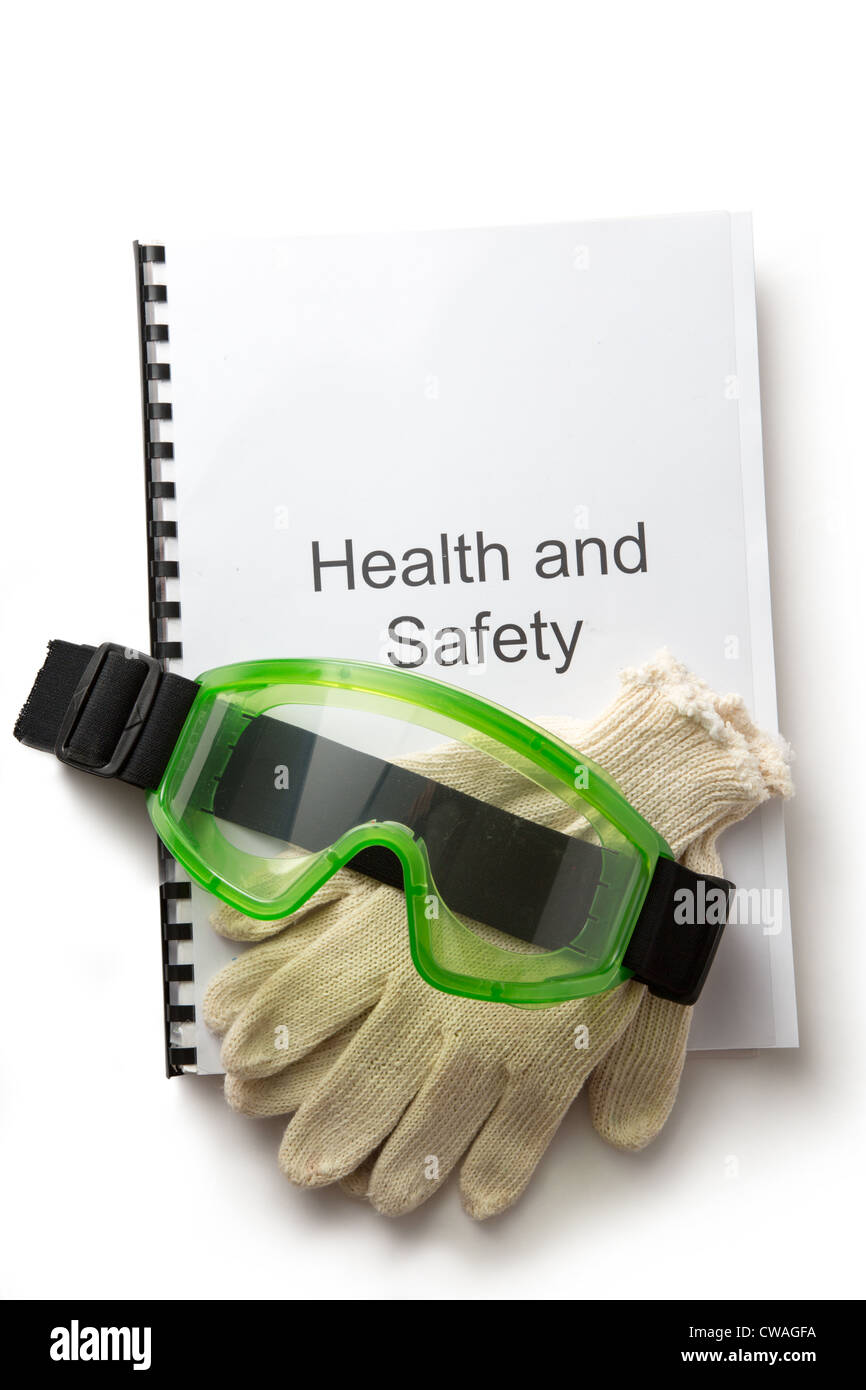 Health and safety register with goggles Stock Photo - Alamy