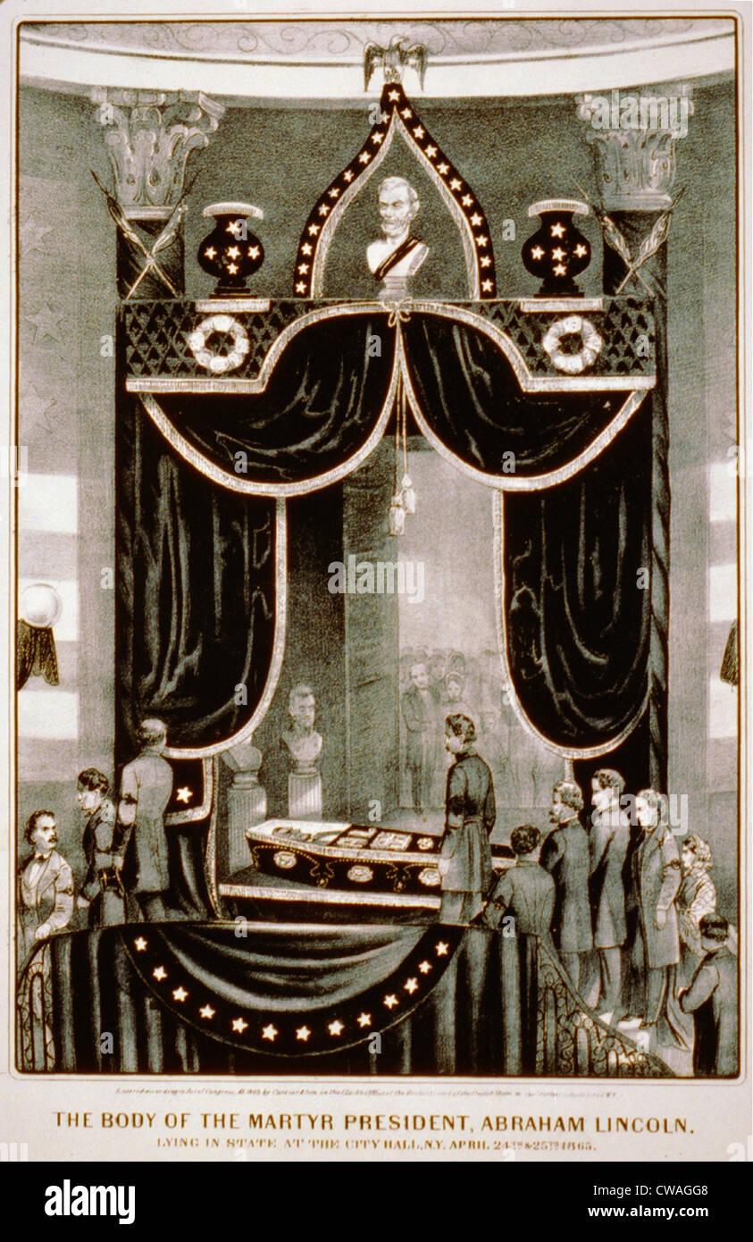 Abraham Lincoln's body lying in State at the city hall, N.Y. April 24 ...