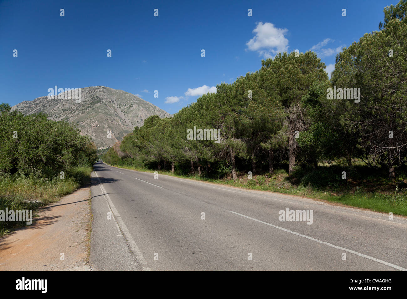 Landscape taken from beside the E75 near Kavousi, Crete, Greece Stock ...